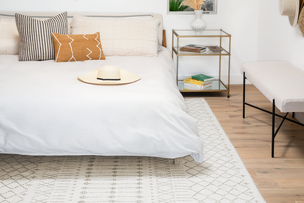 How To Place a Rug Under a Bed – Tumble