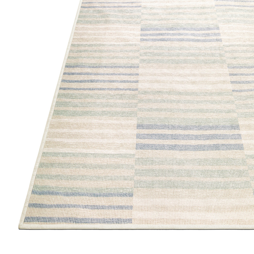 Arlo Blue/Ivory - Washable Rug– Tumble