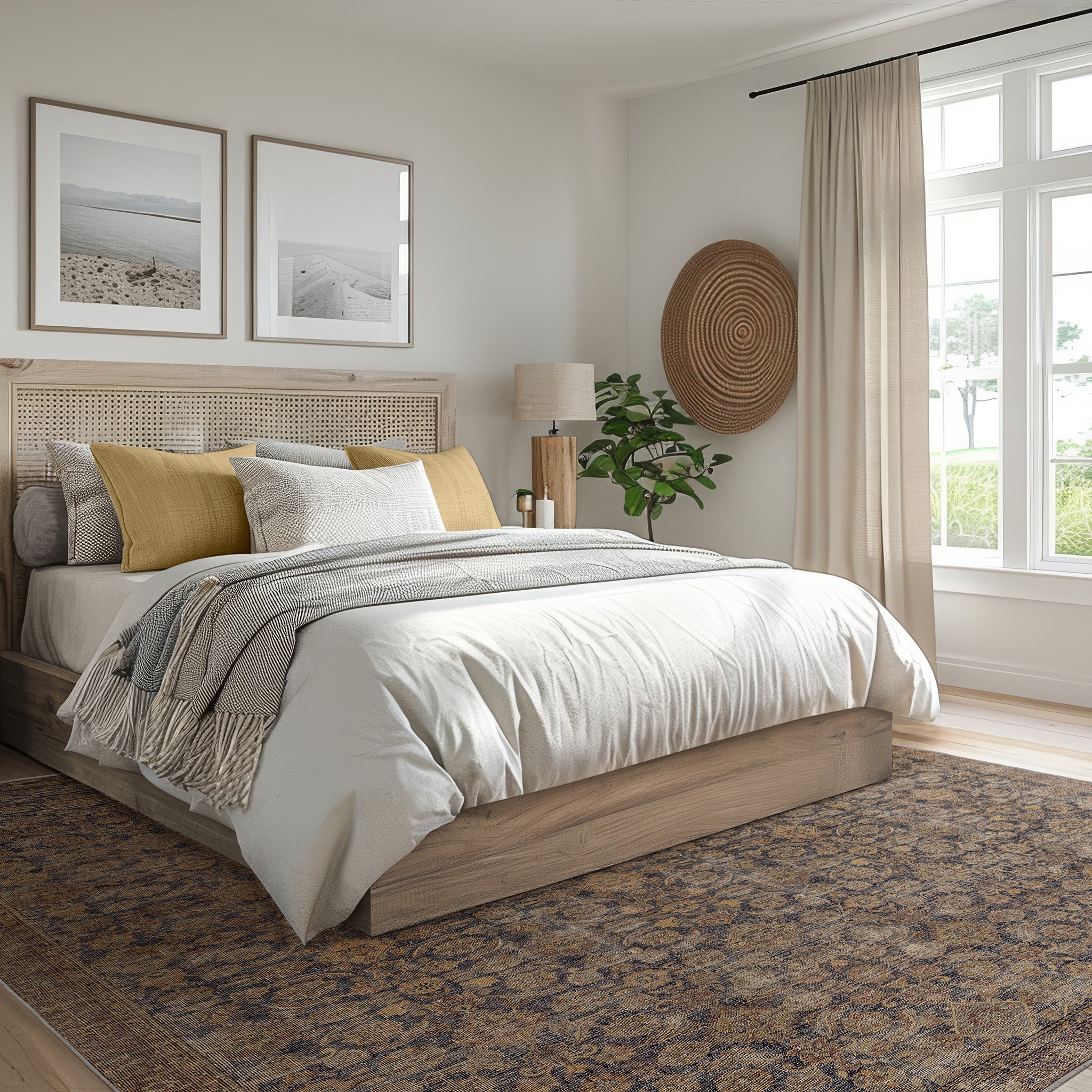 Alexa - Navy/Multi - Washable Rug– Tumble