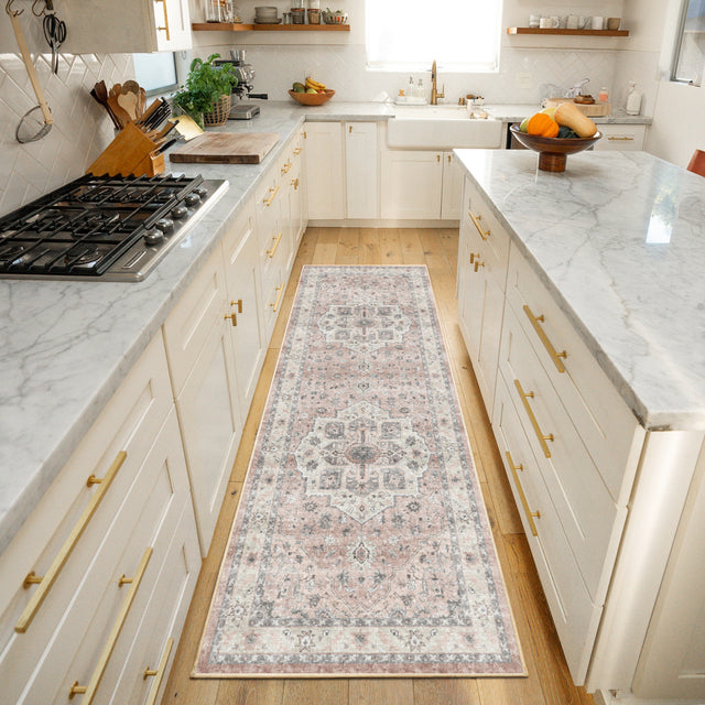 Amara - Blush/Grey - Washable Rug– Tumble