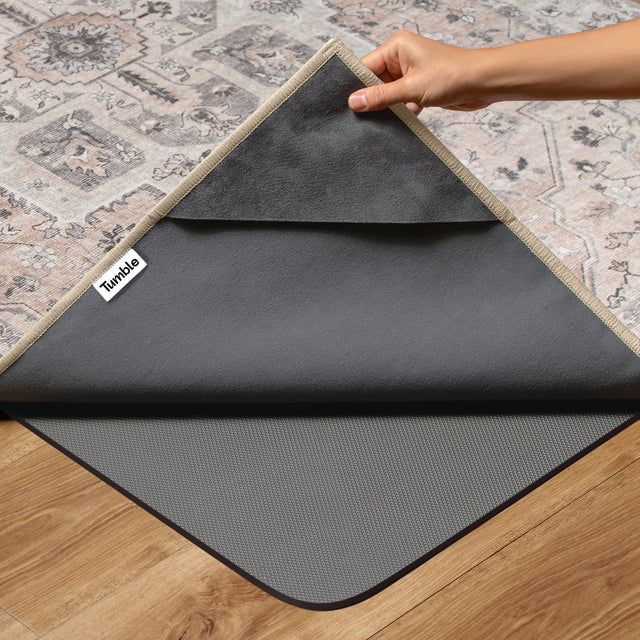 Amara - Blush/Grey - Washable Rug– Tumble
