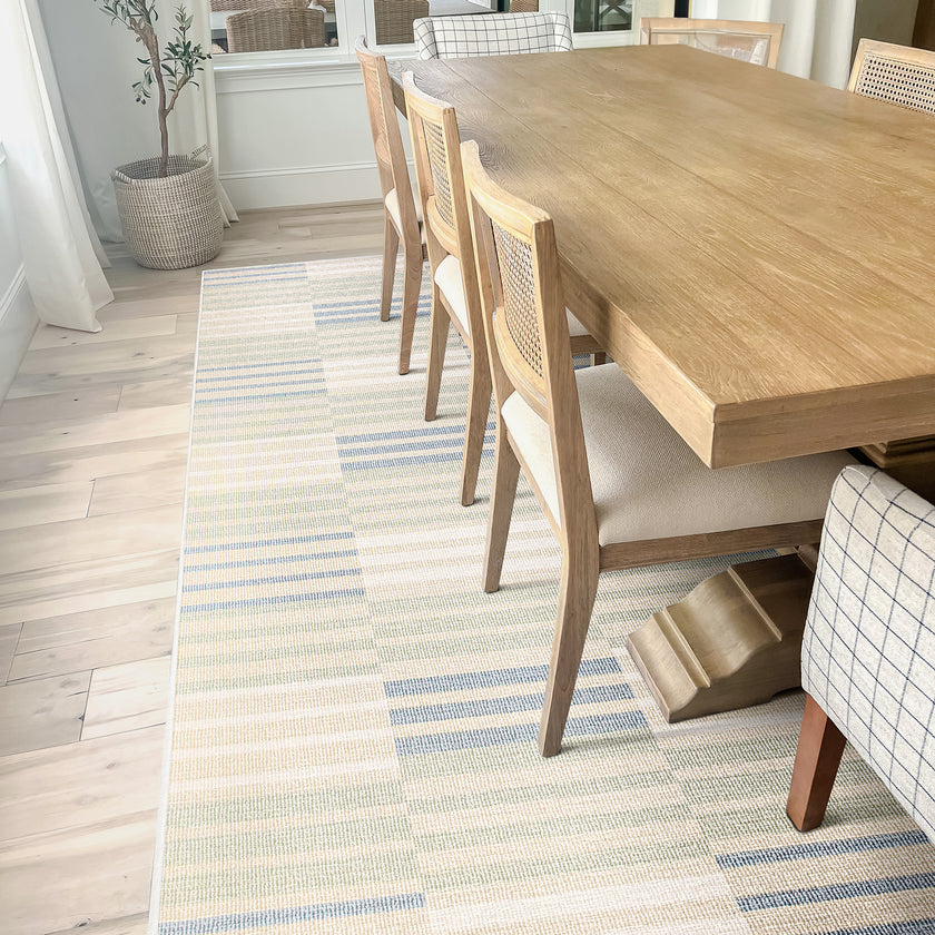 Arlo Blue/Ivory - Washable Rug– Tumble
