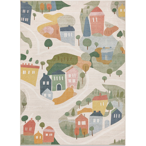 Brooklyn - Sand/Multi - Washable Rug– Tumble
