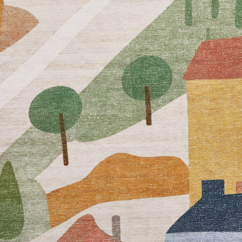 Brooklyn - Sand/Multi - Washable Rug– Tumble