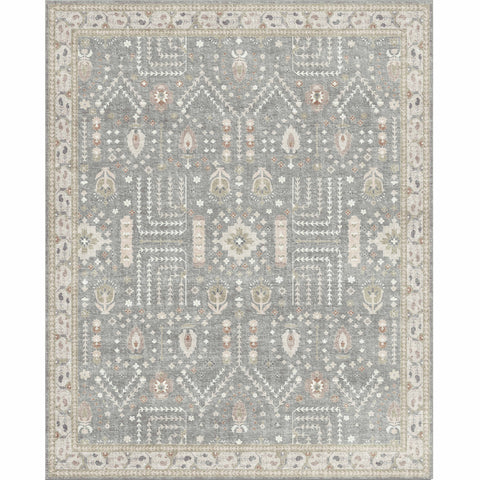 Juliet - Grey/Green - Washable Rug– Tumble
