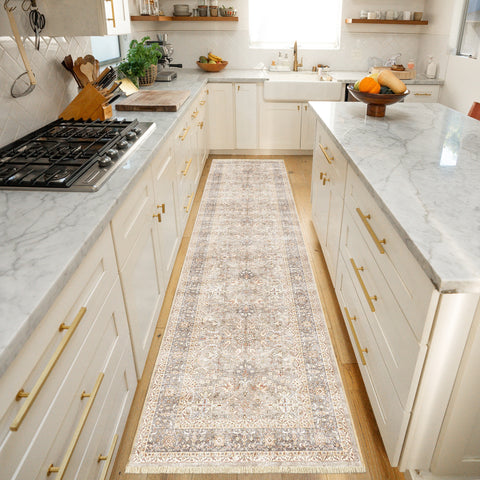 Lisa - Taupe/Multi - Washable Rug– Tumble