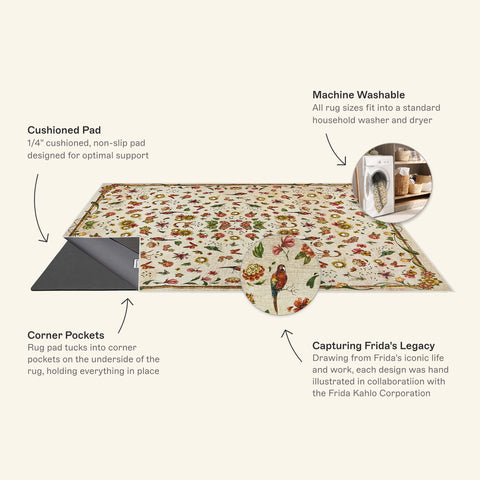 Rosa - Natural Berry - Washable Rug– Tumble