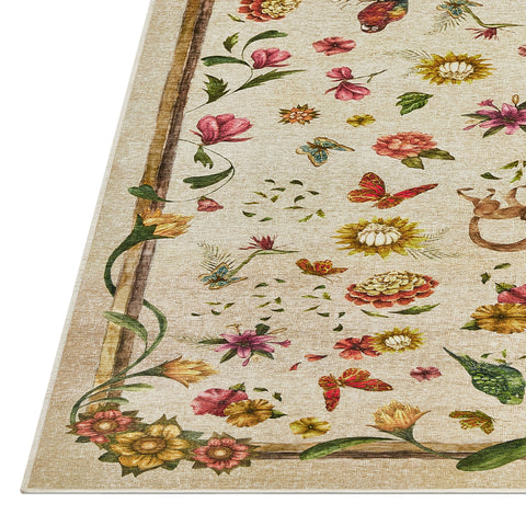 Rosa - Natural Berry - Washable Rug– Tumble