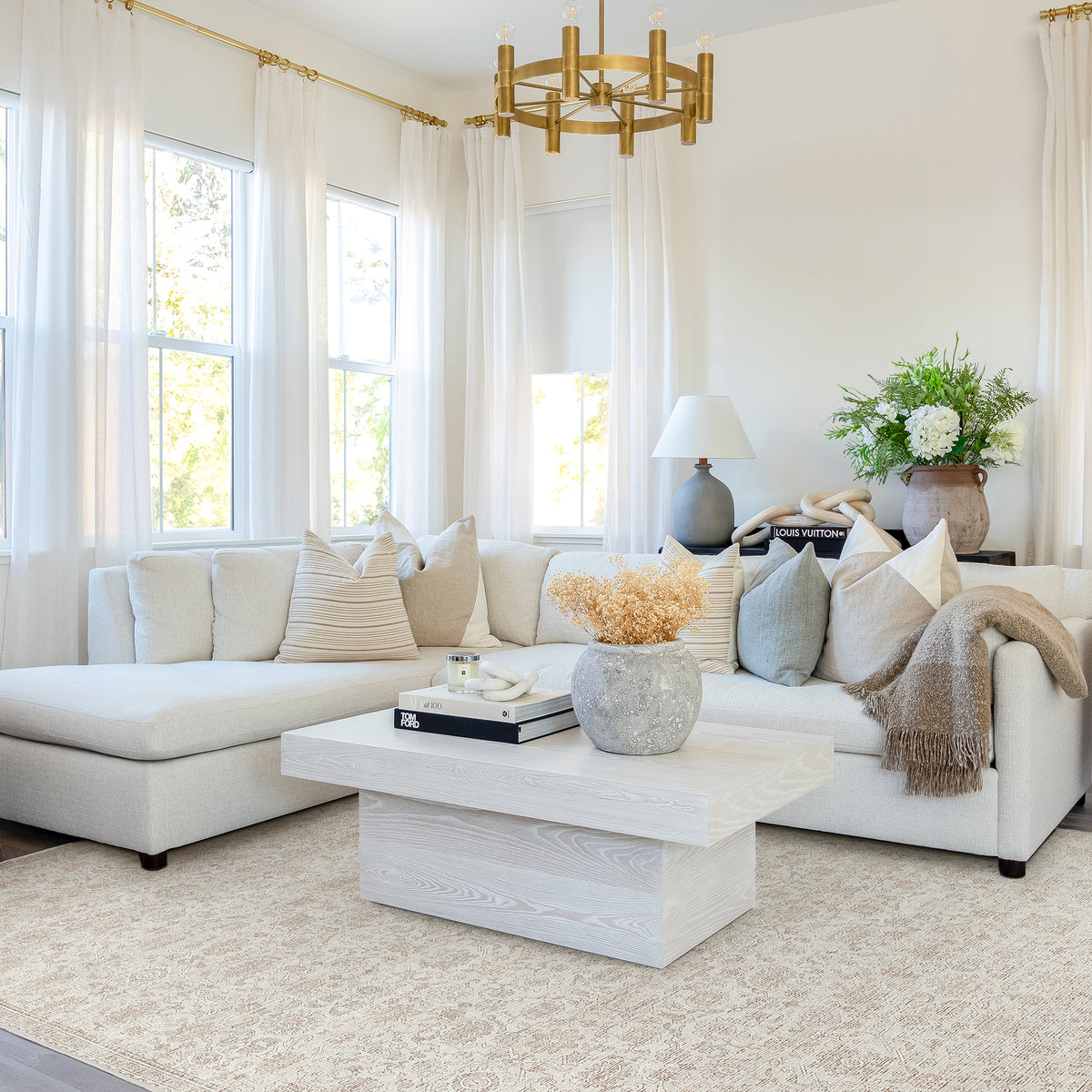 Sophia - Ivory/Beige - Washable Rug – Tumble