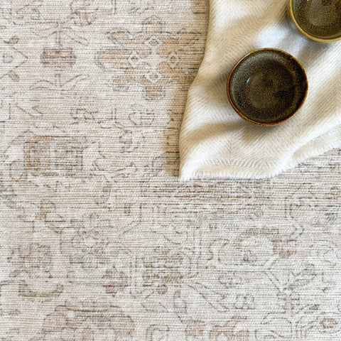Sophia - Ivory/Beige - Washable Rug– Tumble