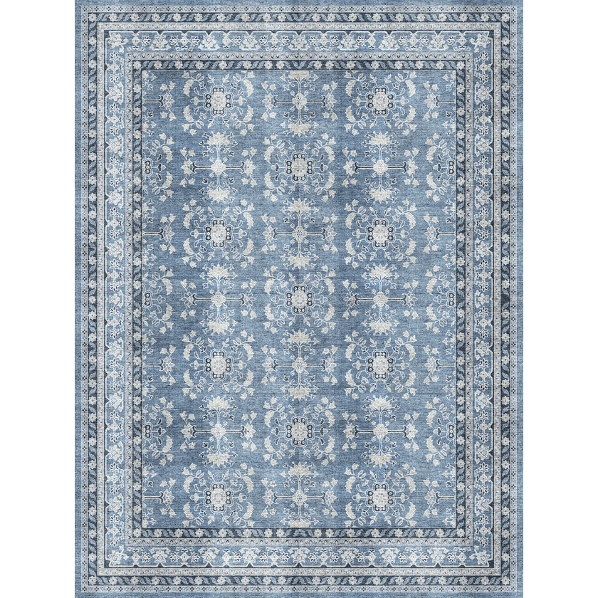 Tara - Blue/Grey - Washable Rug– Tumble
