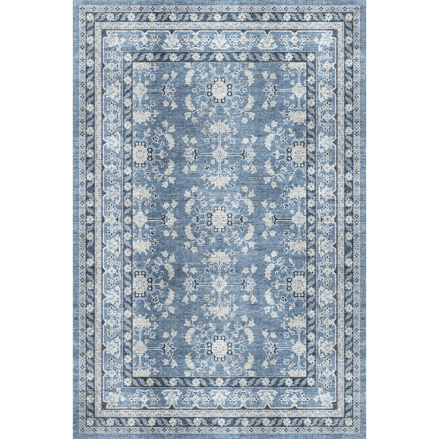 Tara - Blue/Grey - Washable Rug– Tumble