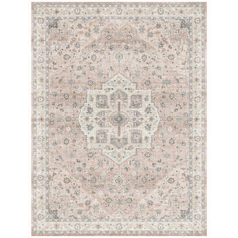 Amara - Blush/Grey - Washable Rug– Tumble