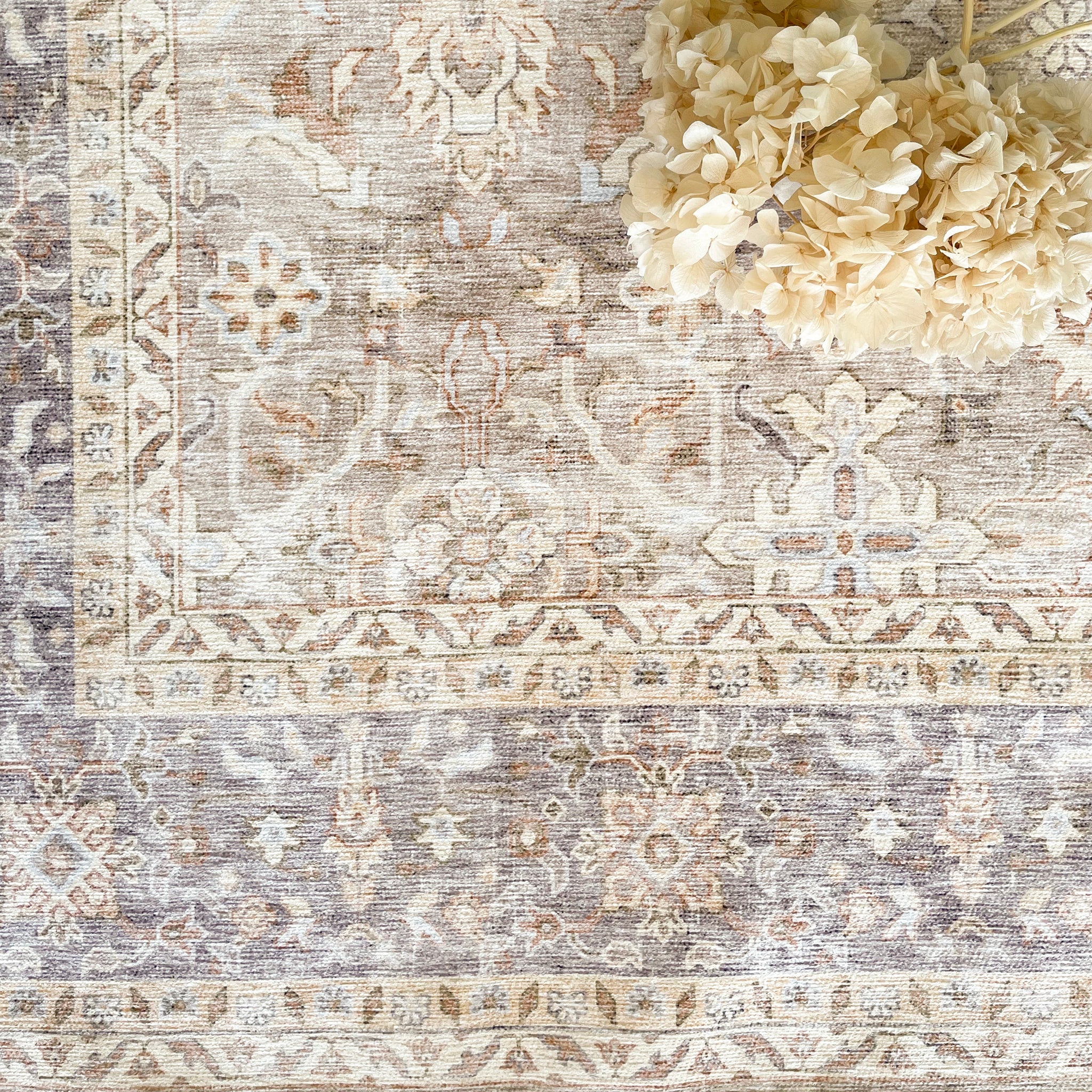 Lisa - Taupe/Multi - Washable Rug– Tumble