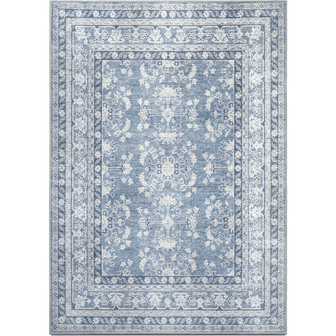 Tara - Blue/Grey - Washable Rug– Tumble